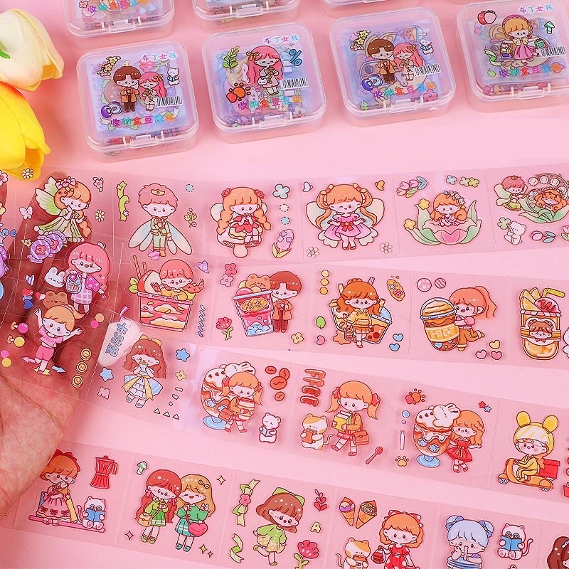 Sticker Box Waterproof Transparent Sticker Cartoon Mobile Phone ...