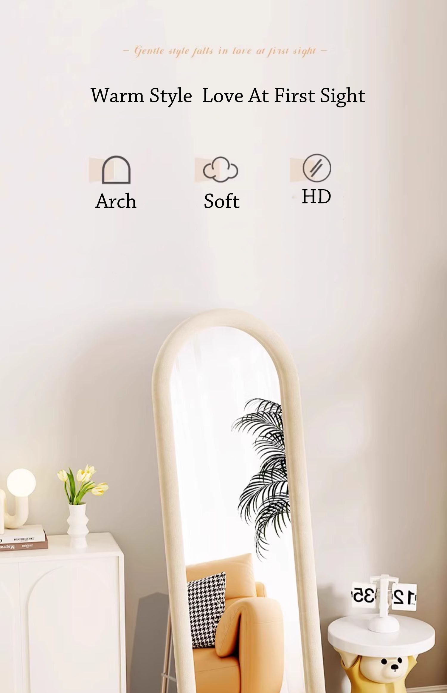 Net red full-length mirror floor mirror home girls bedroom French ins ...