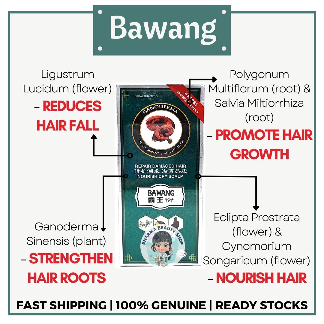 Bawang Repair & Nourishing Shampoo 200ml/ 400ml (With 6 Herbal Extracts ...