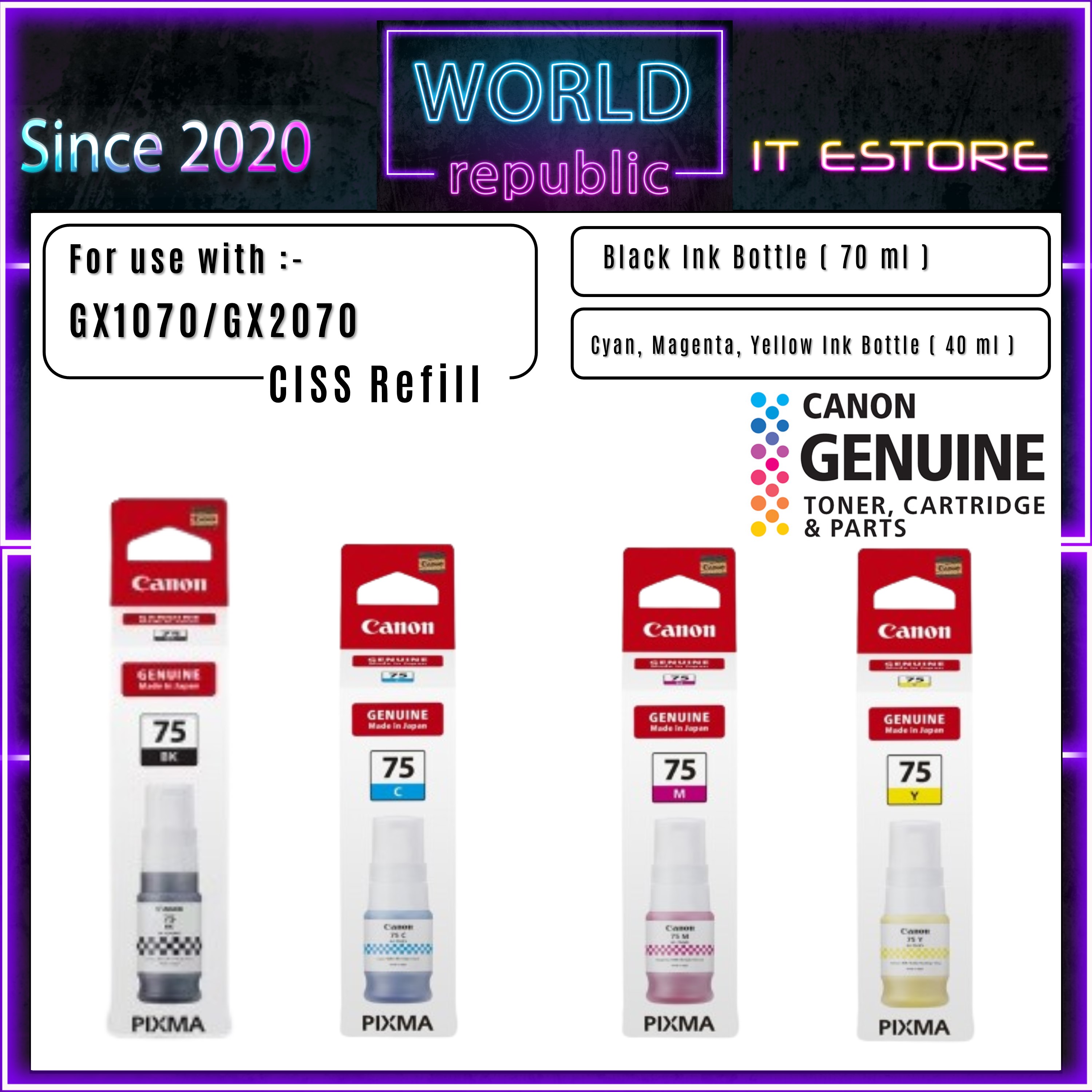GI-75 GI75 GI-75BK GI75BK GI-75C GI75C GI-75M GI75M GI-75Y -GI75Y - All ...