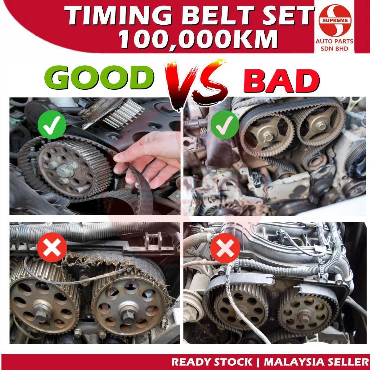 S2U Original Gaido Timing Belt Set Toyota Hilux LN106 2.8 3L Hiace Van ...