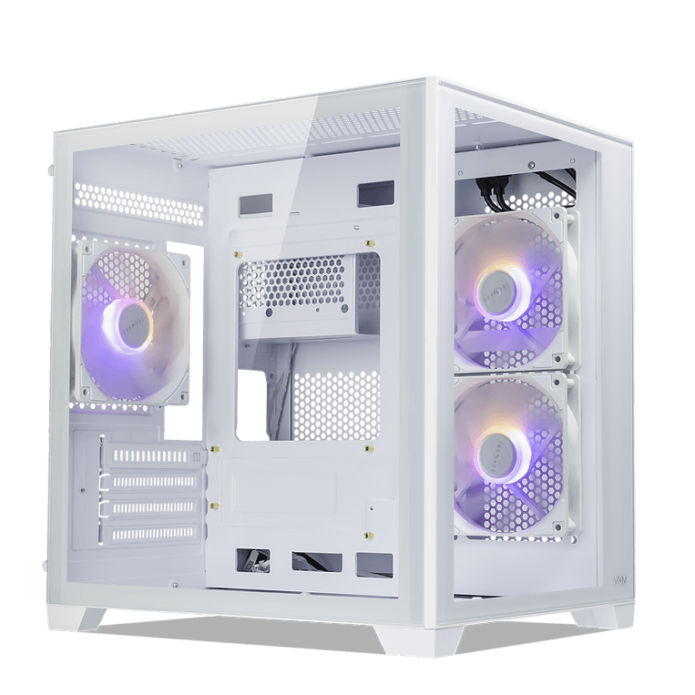 Tecware VXM2 ARGB Dual Chamber TG M-ATX Chassis - Black / White # TWCA ...