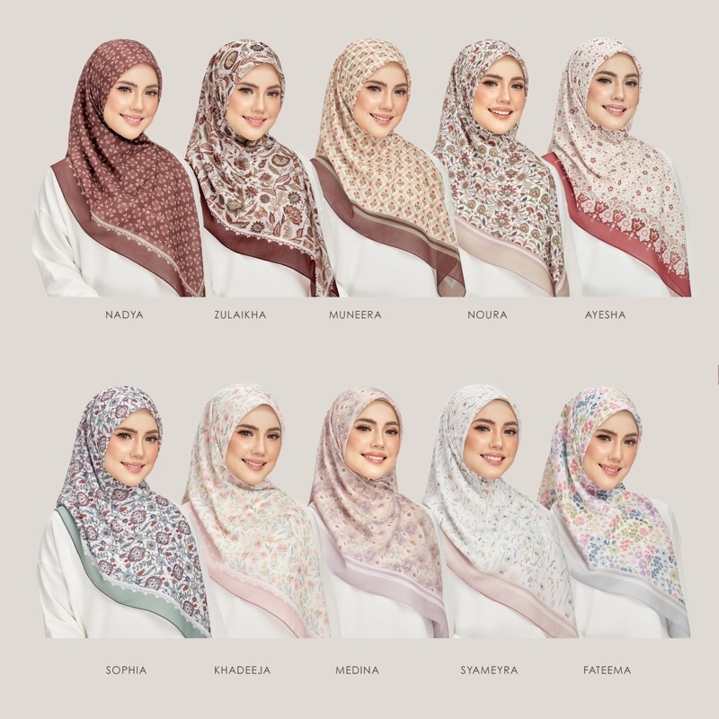 [READYSTOCK] Tudung Ruffle Malika Printed Cotton Voile Tudung Bawal ...