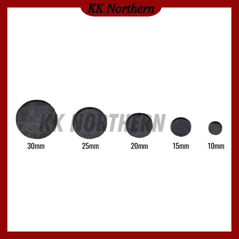VT Magnet Round Circle Black Magnet DIY (10mm/15mm/20mm/25mm/30mm ...
