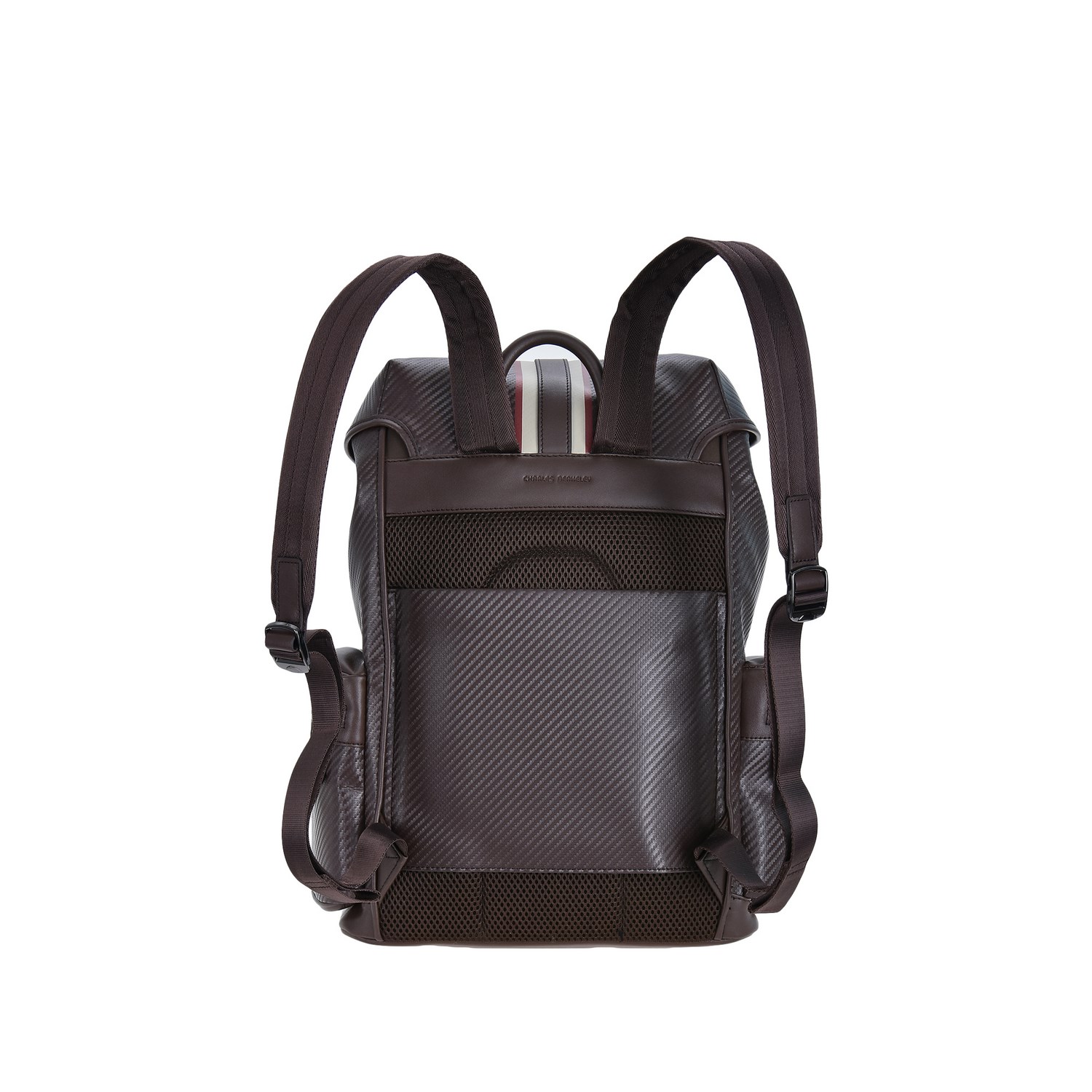 Charles Berkeley Mansfield-EX Carbon Fibre Brown Leather Men's Backpack ...