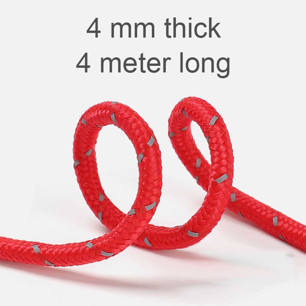 4 Meter Reflective Camping Rope Tent Ropes Flysheet Wind Rope Tensioner ...