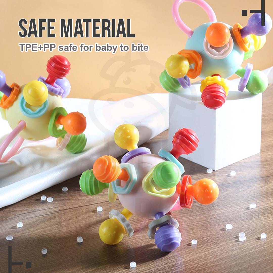 ⭐Moo Baby Mainan Baby 1 Tahun Toys Manhattan Round Ball Baby Teether ...