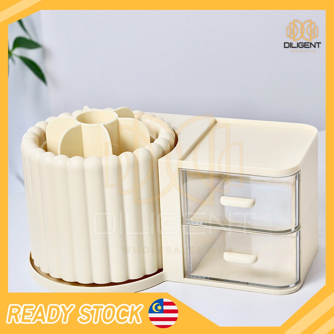 【D326 READY STOCK】Ins Style 360-Degree Rotating Holder Storage Box ...