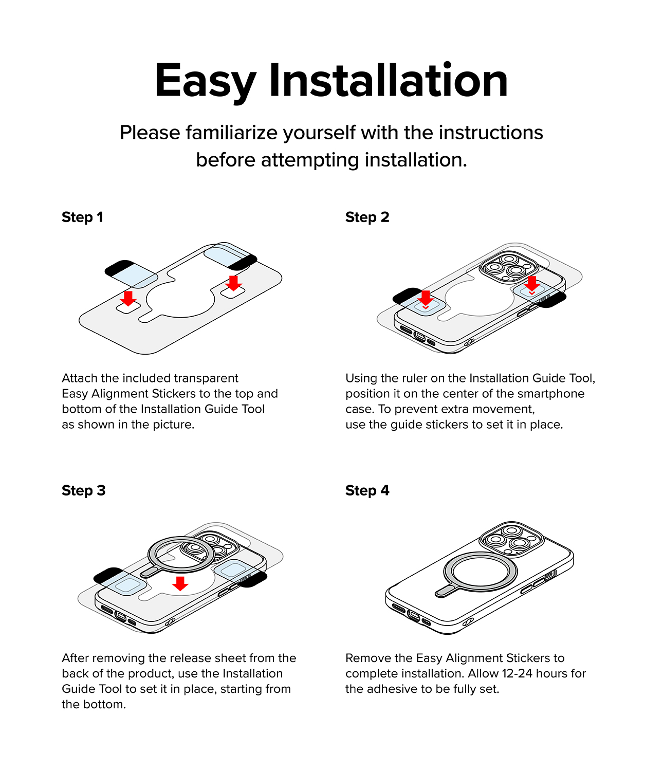 RINGKE® MAGNETIC PLATE for MagSafe Accessories Universal Adhesive ...