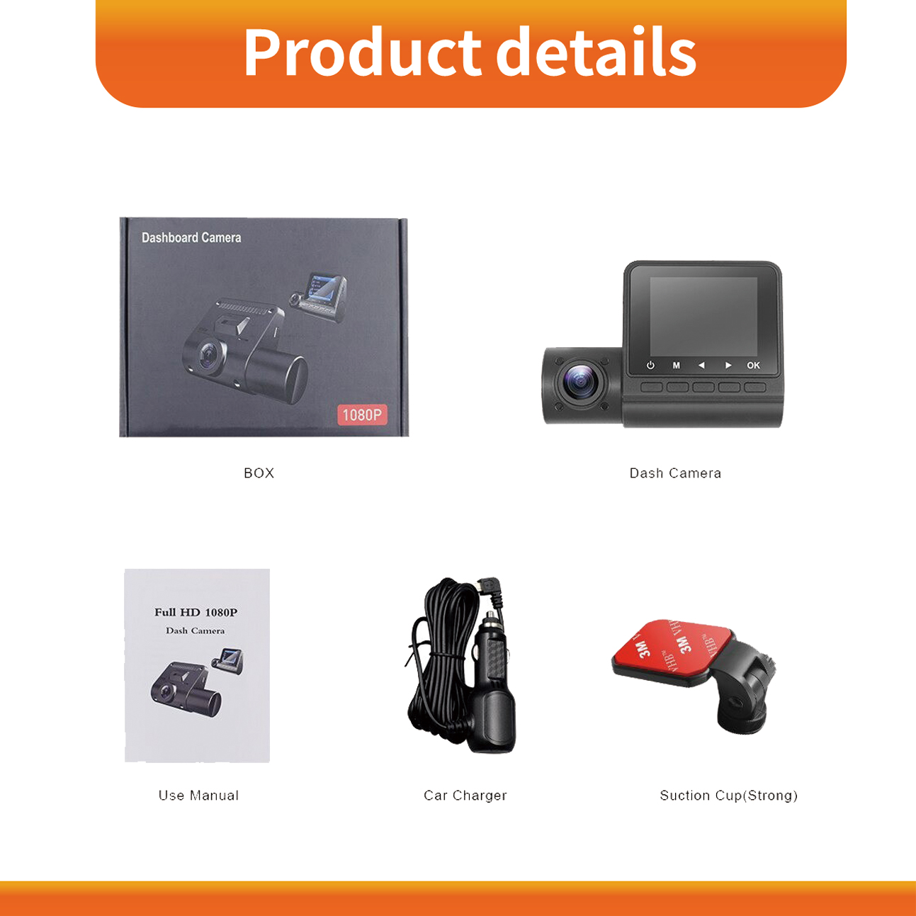 PONY 3 Channel Car Mini Dashcam 3-Len HD 1080P Dash Cam Front and Rear ...