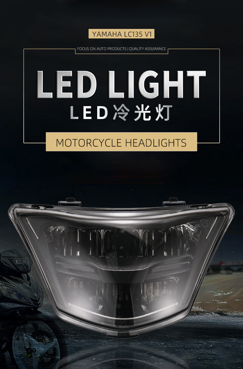LC135 V1 HEAD LAMP LAMPU LED DEPAN LC135 LAMPU LC 135 V1 LED HEAD LAMP SMOKE CLEAR FOC H4 SOCKET ...