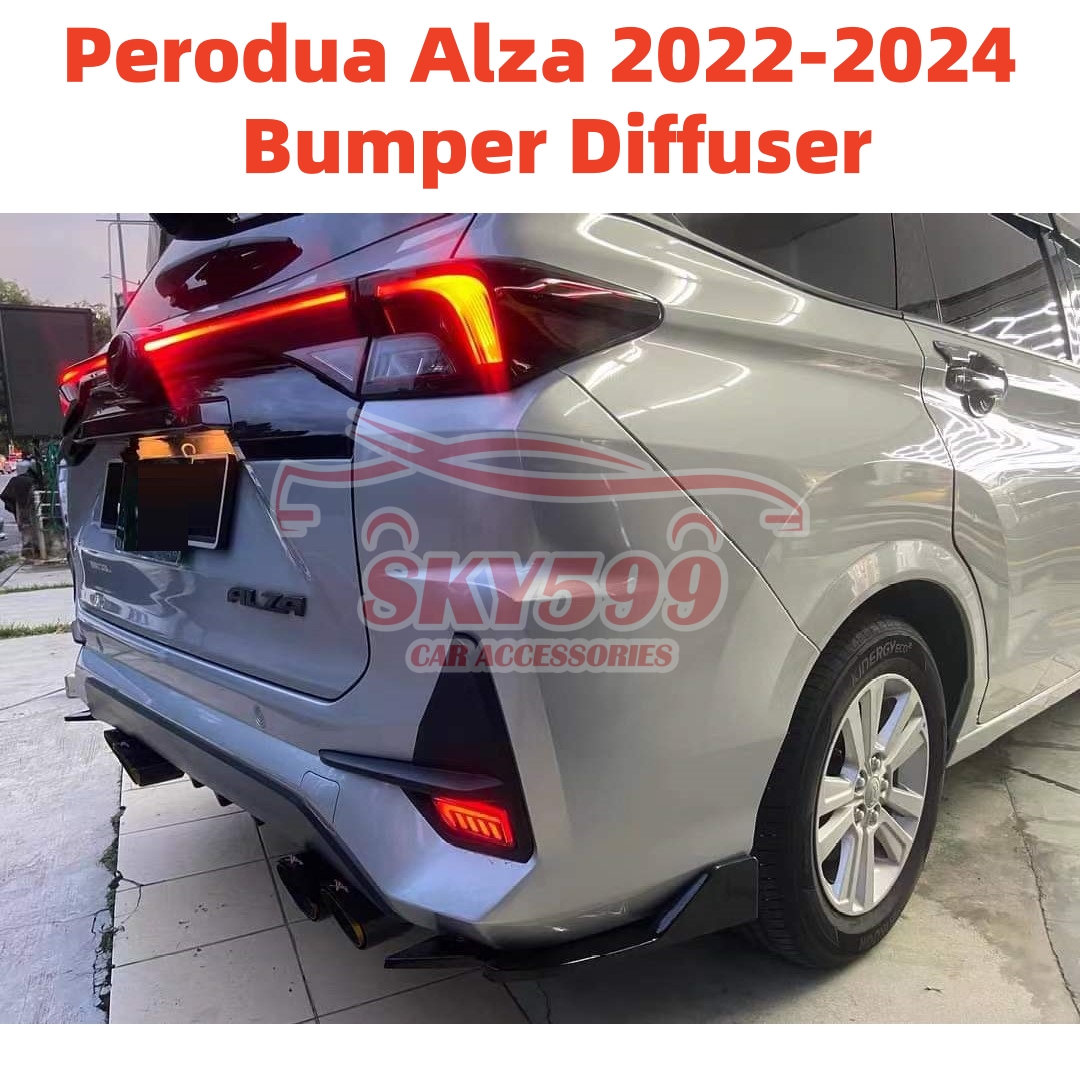 Perodua Alza 2022-2025 Front Bumper Diffuser Lip Wrap Angle Splitters ...