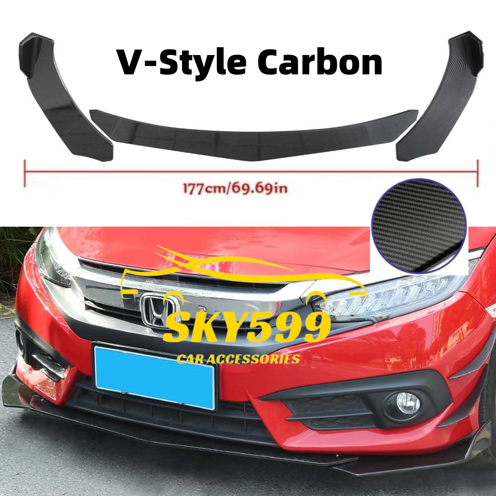 Perodua Alza 2022-2025 Front Bumper Diffuser Lip Wrap Angle Splitters ...