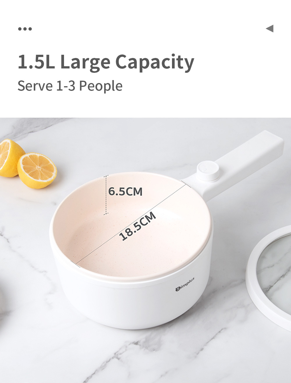 Simplus Multi Cooker Non Stick Ceramic Coating Mini Electric Multi ...