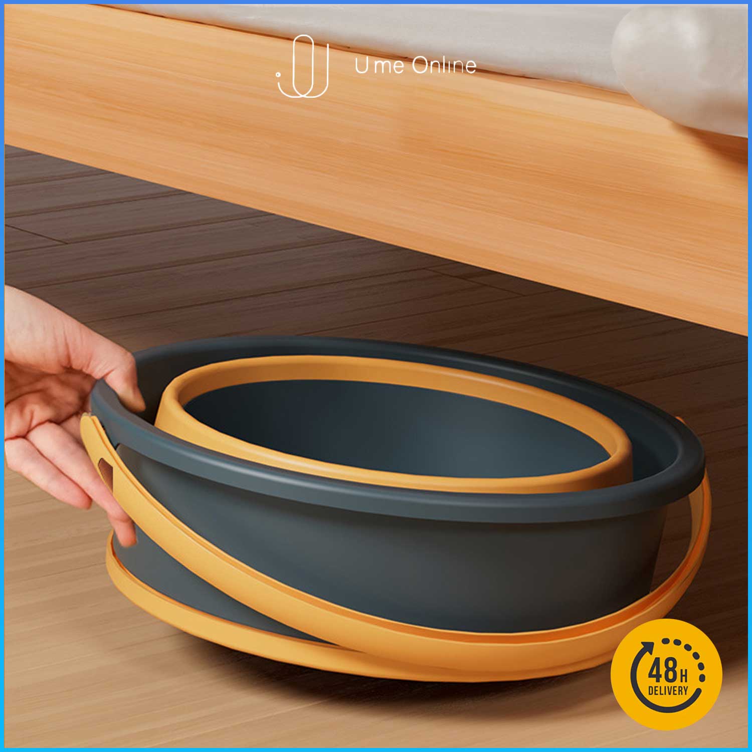 U.me Foldable Collapsible Portable Water Bucket with Handle Baldi Lipat ...