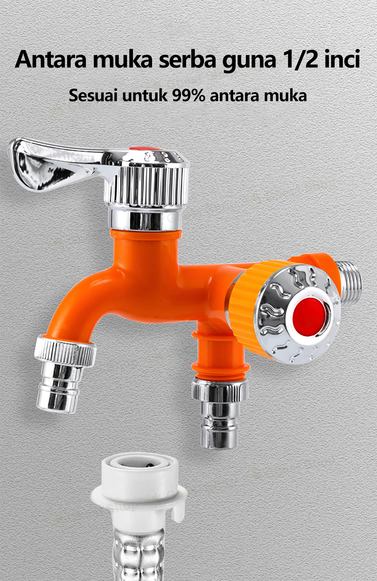 plastik faucet 2 way washing machine bathroom shower toilet faucet twin ...