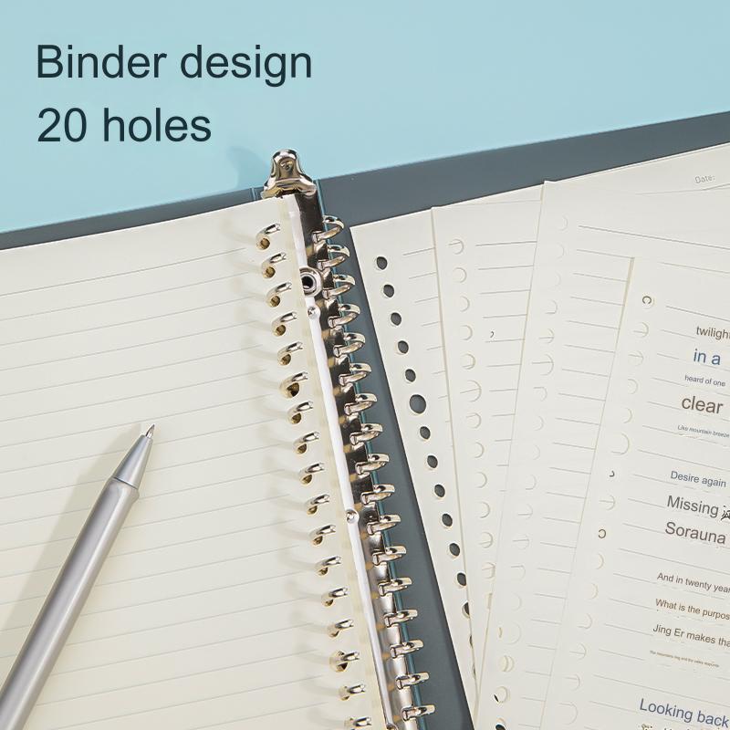 Deli Loose Leaf Binder Notebook Refillable Transparent Cover A5/ B5 120 ...