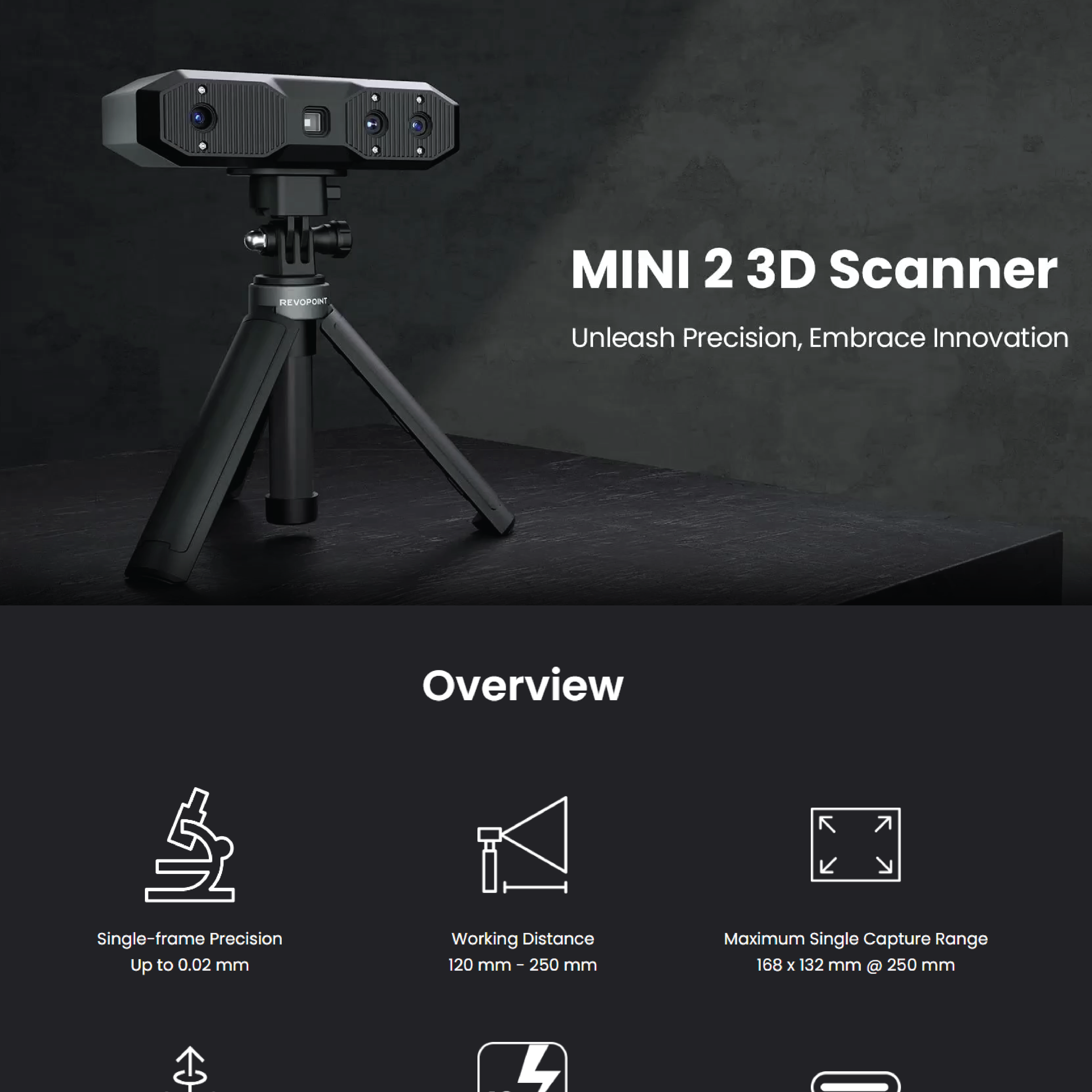 Revopoint MINI 2 - Advanced Edition Handheld 3D Scanner with Dual Axis ...