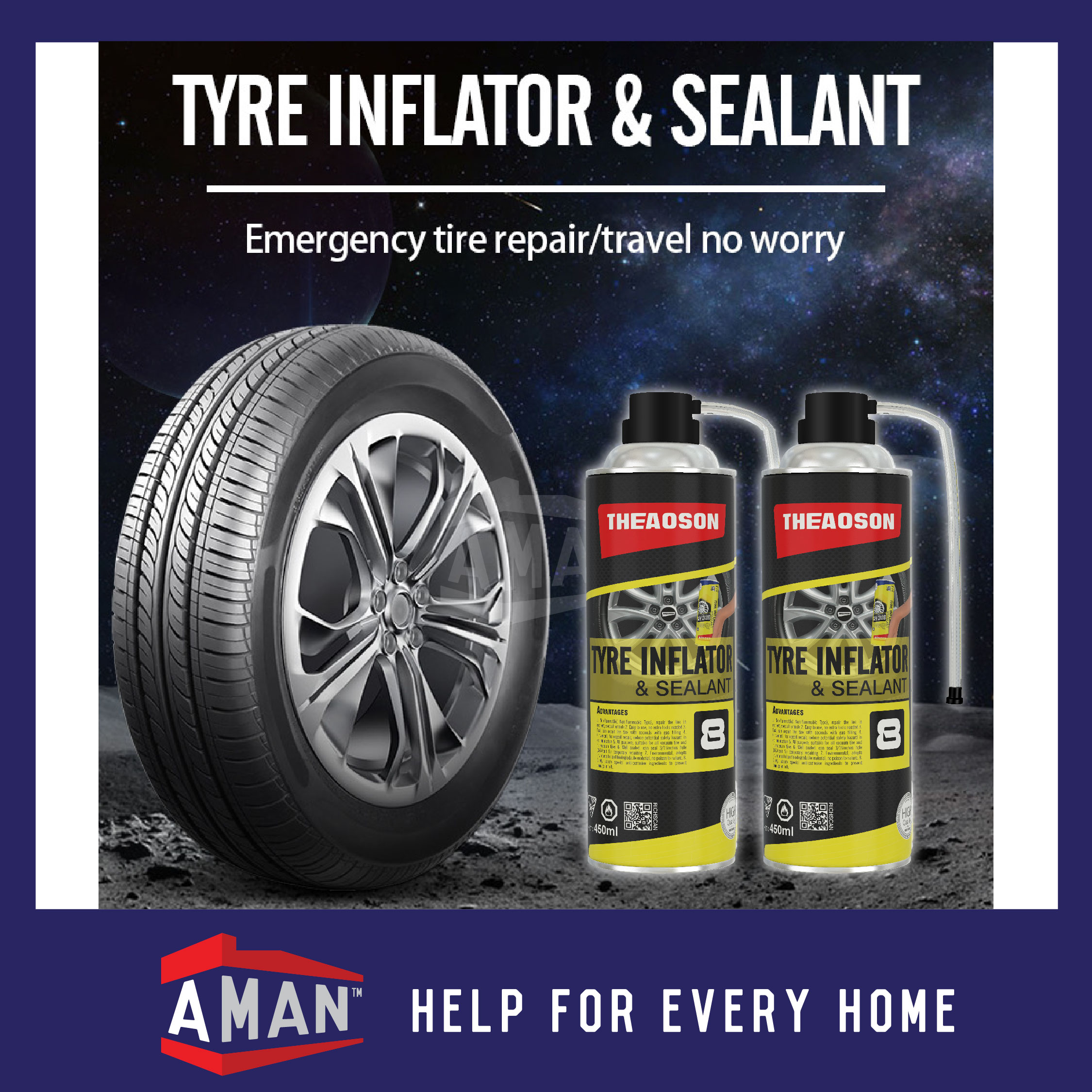 THEAOSON Emergency Tyre Weld Tyre Sealer Inflator Tyre Sealant Tire Rapid Rescue Tire Puncture ...