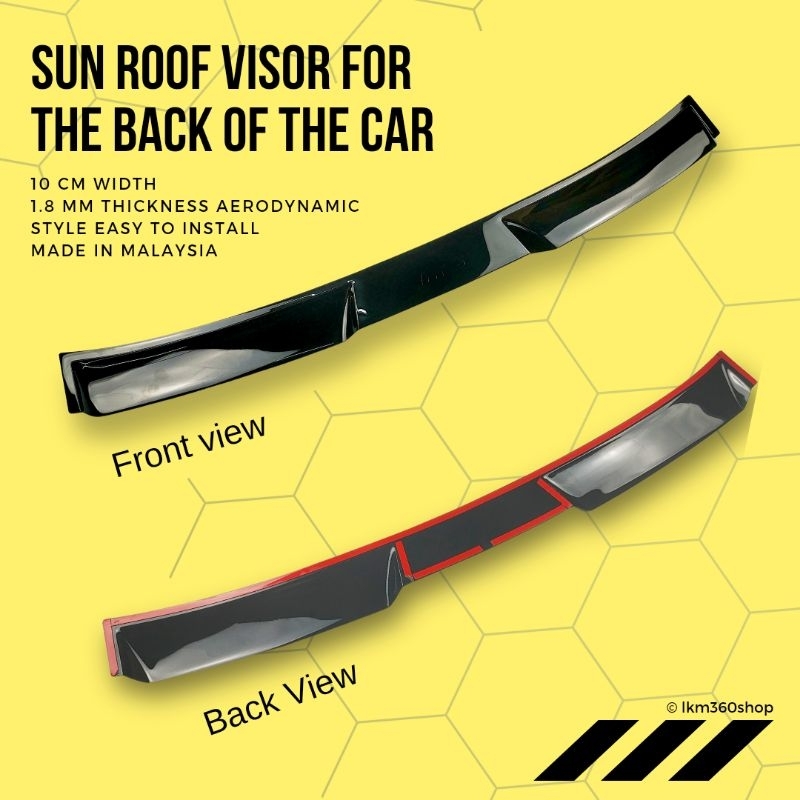Proton Persona VVT 2016-2025 RS STYLE Rear Roof Window Visor Spoiler ...