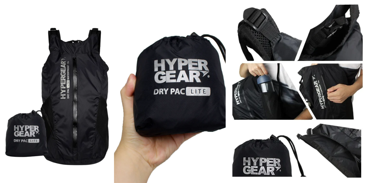 Hypergear Dry Pac Lite 15L Backpack Hiking Jogging Washable Lightweight ...