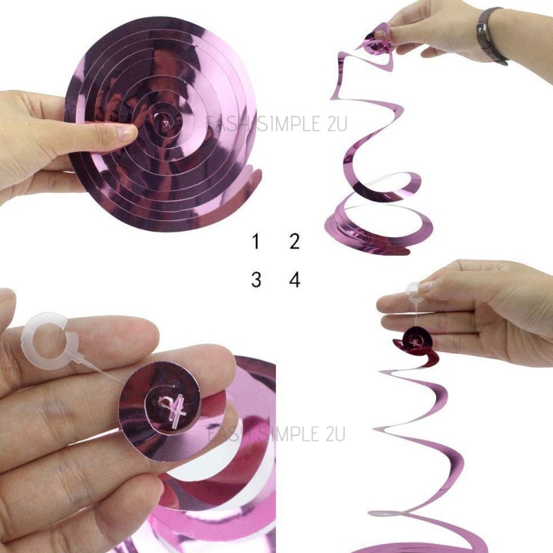 (1Pack-6pcs) Shinning Color Double Swirl Party Decoration Whirls ...