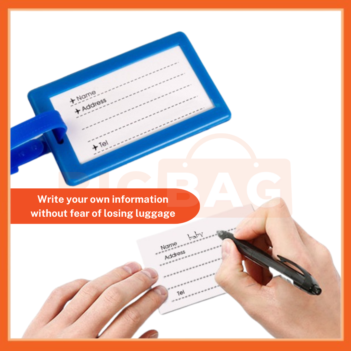 Luggage Tag Travel Tag Nama Bag Tagging Name Luggage Tag Cute Luggage ...