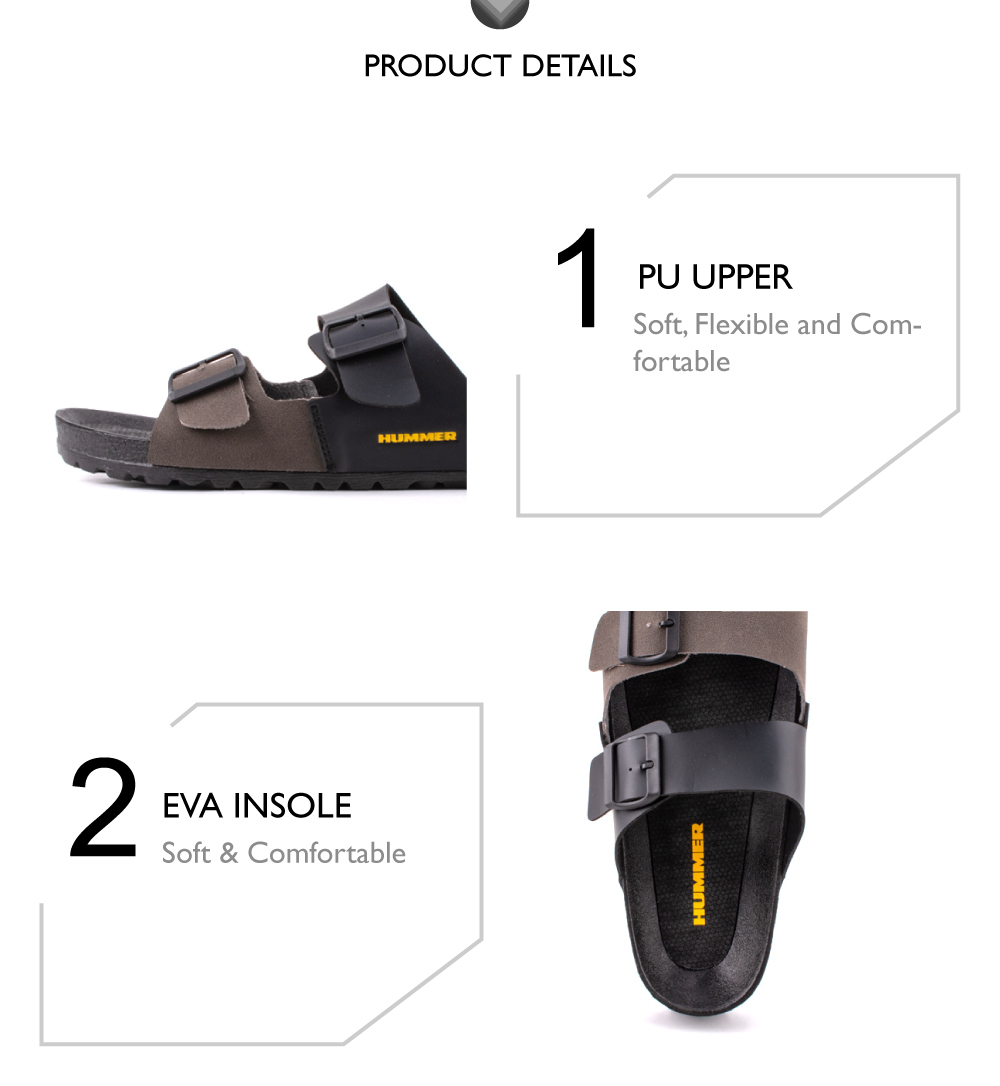 HUMMER Men's Miguel Fashion Casual Sandals -H9241-532-1P-BLACK | Shopee ...