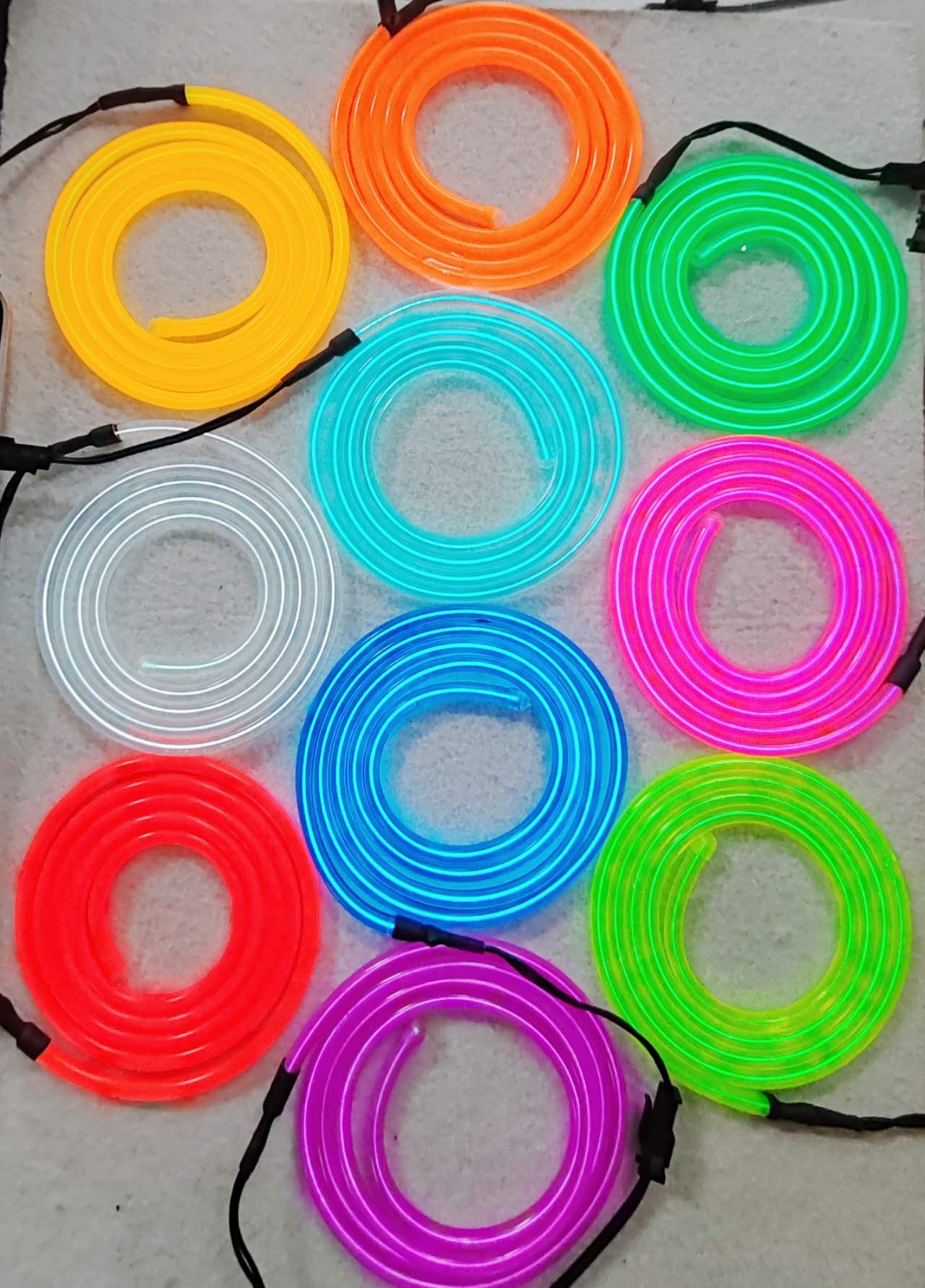 5mm EL WIre Neon Light Strip Plug And Play EL Light Neon Wire Rope ...