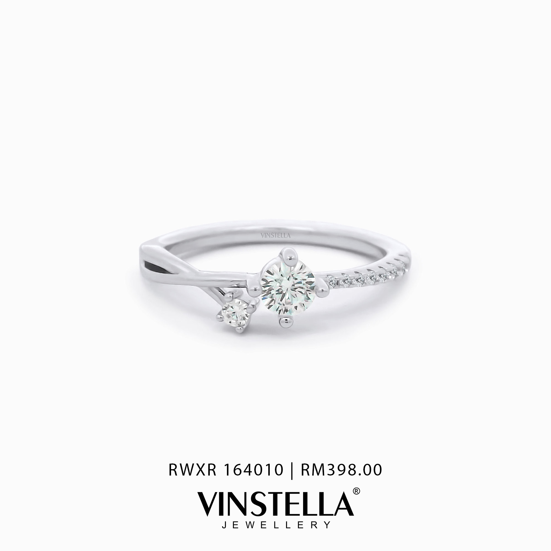 VINSTELLA OFFICIAL - Stellar Sky Dreams Ring (16H&A) - Rhodium Plated ...