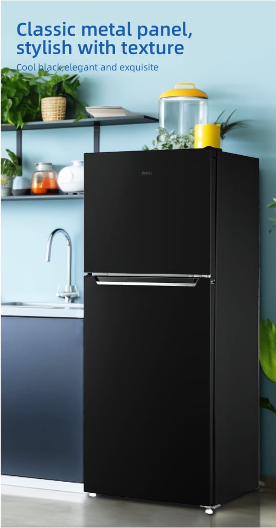 [FREE SHIPPING] CHiQ Fridge 2 Door Top Freezer Refrigerator (166L ...