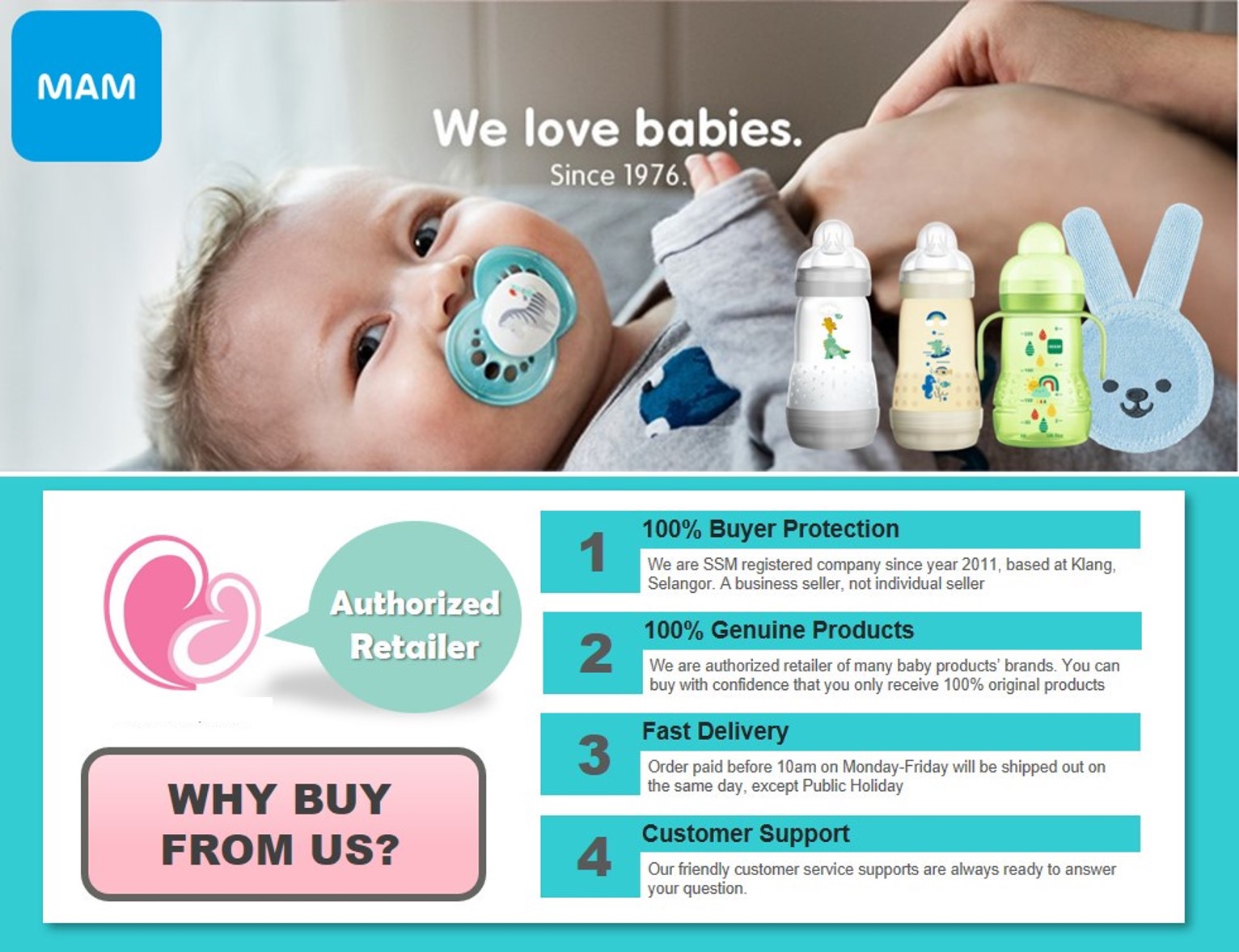 MAM Teat 2pcs Bottle Nipple, Size 0/ 1/ 2/ 3/ Spill-Free/ Extra Fast ...