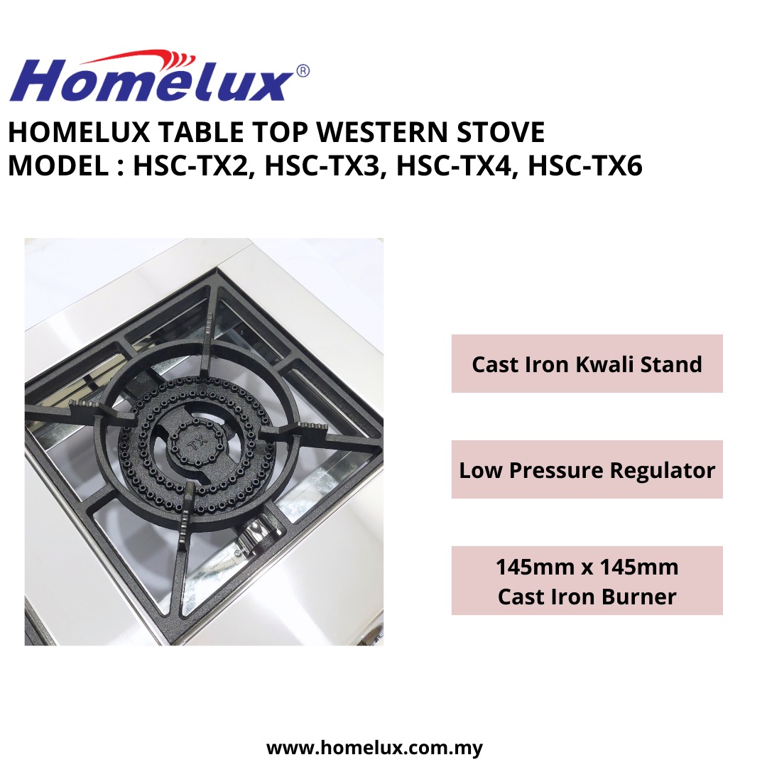 HOMELUX Gas Cooker HSC-TX2 2 Table Top Western Gas Stove 2 Burner ...