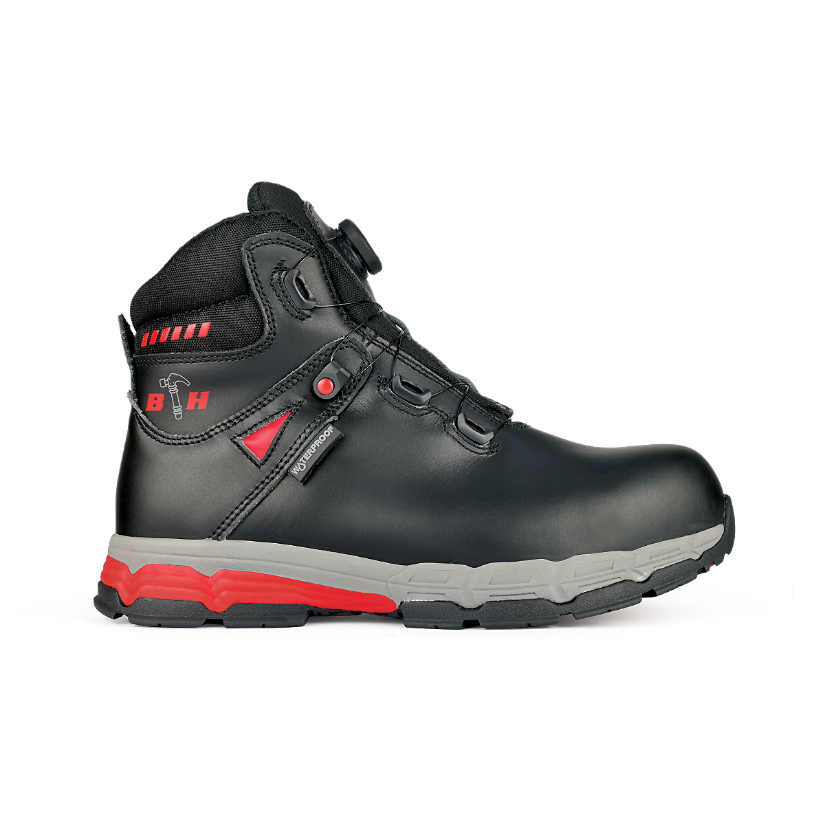 Black Hammer Pro Series Men Waterproof Mid Cut with Fastlock Safety ...