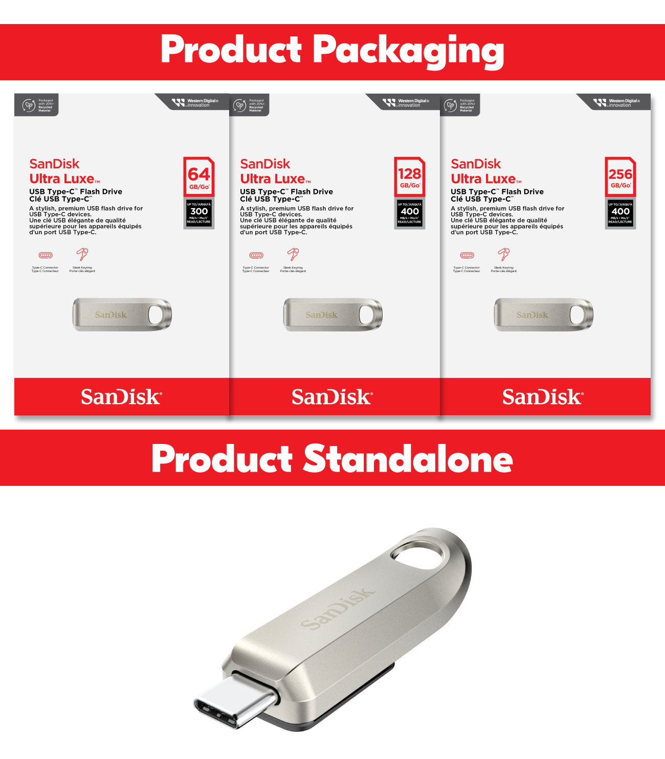 SanDisk Ultra Luxe USB Type-C™ Flash Drive (64GB/ 128GB/ 256GB ...