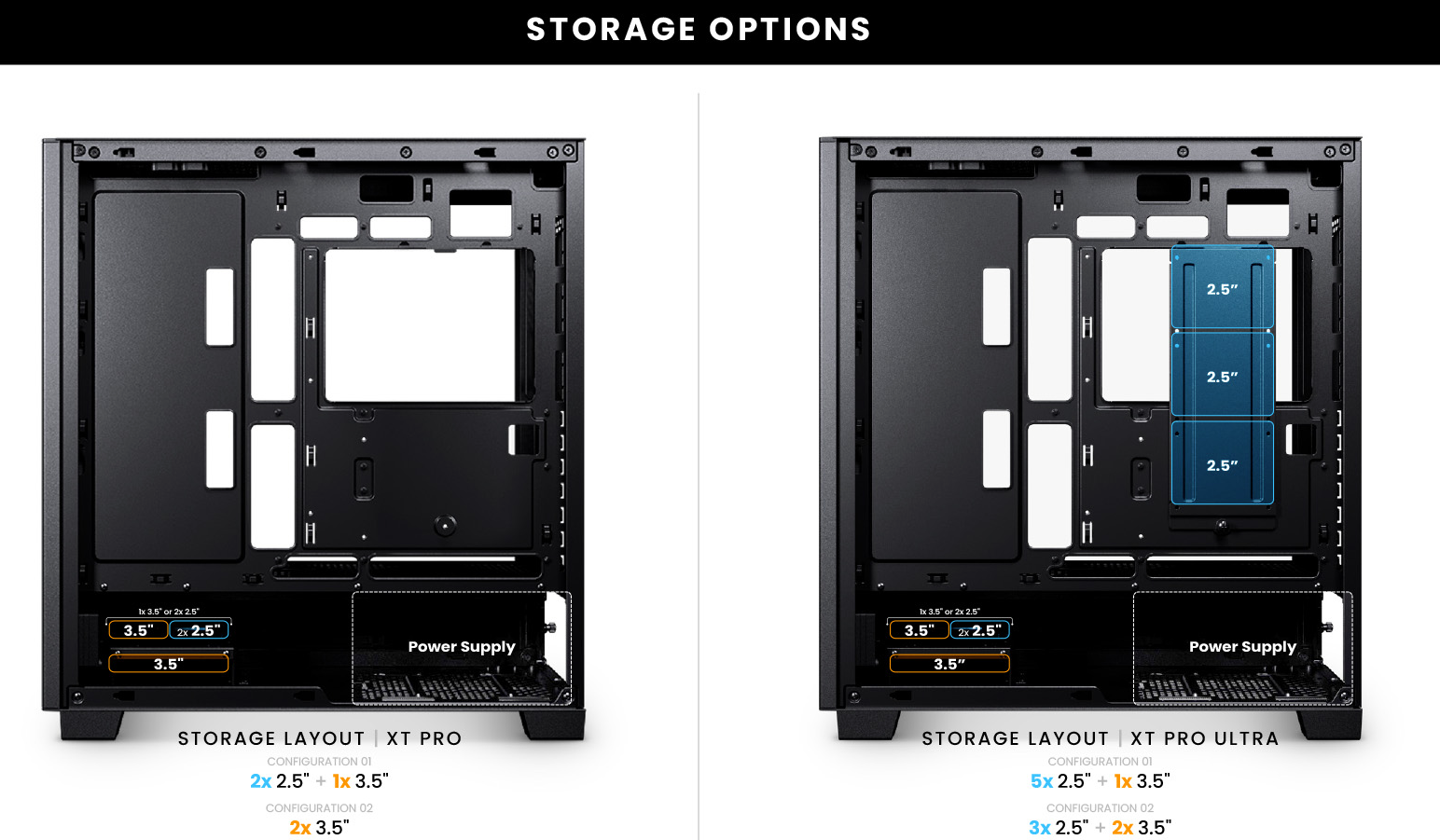 PHANTEKS XT PRO / XT PRO ULTRA DRGB MID-TOWER ATX CASE TG BLACK / WHITE ...