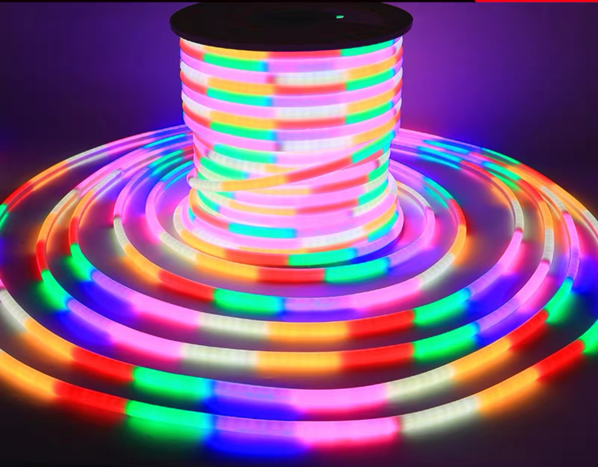 1-10M 360Degree Round Neon RGB Marquee Running Neon LED Strip Light ...