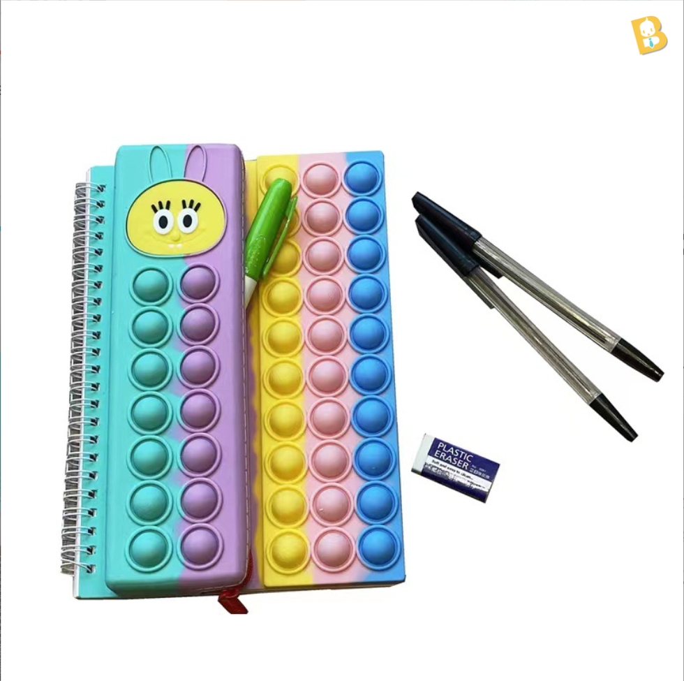 BabyBoss A5 A6 Pop Notebook Spiral Fidget Notebook Silicone Pop It Notebook | Shopee Malaysia