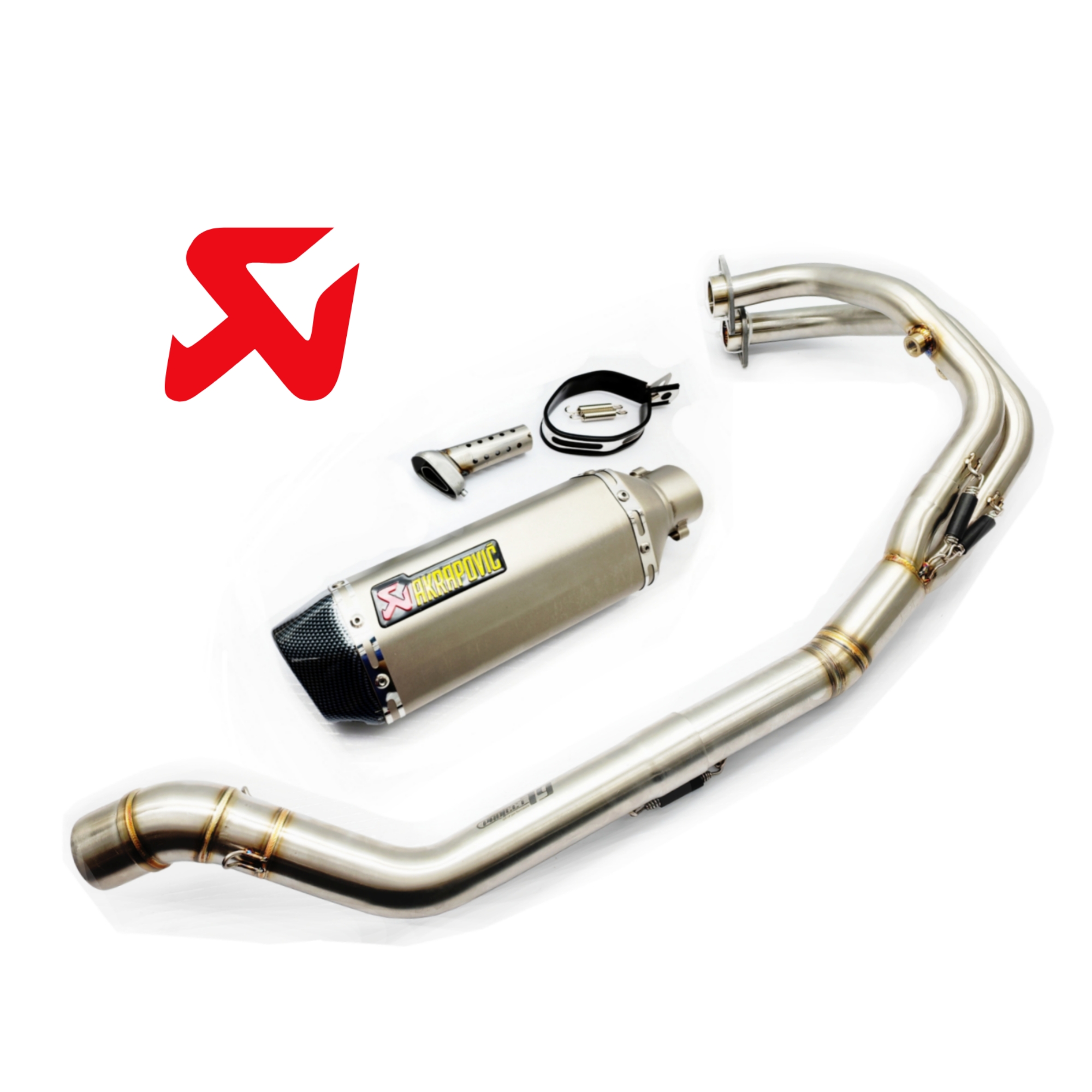 Akrapovic Exhaust QJMotor SRK250RR Full System Piping Stainless Steel ...