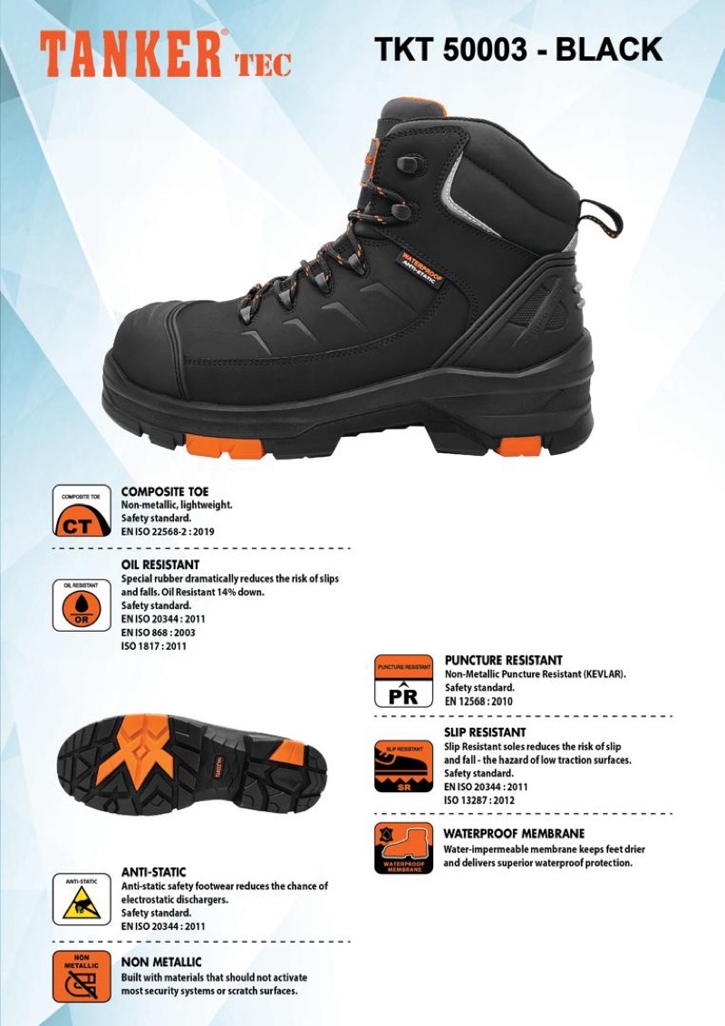 🔥 Original 🔥 Tanker Tec Men’s Technical Waterproof Safety Boots Shoe ...
