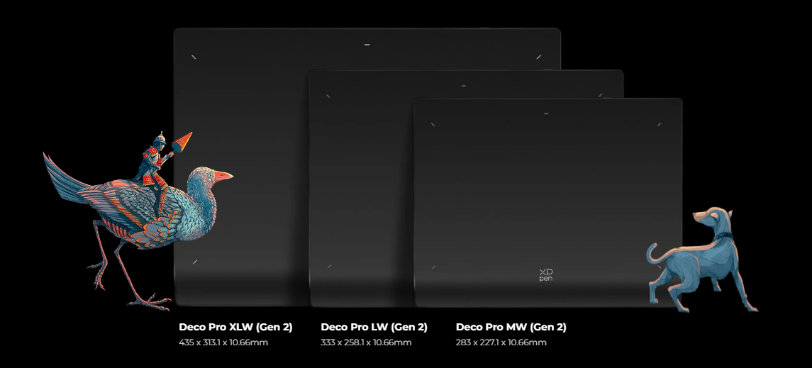 XP-Pen Deco Pro (Gen2) Series Wireless Drawing Graphics Tablet - MW/LW ...