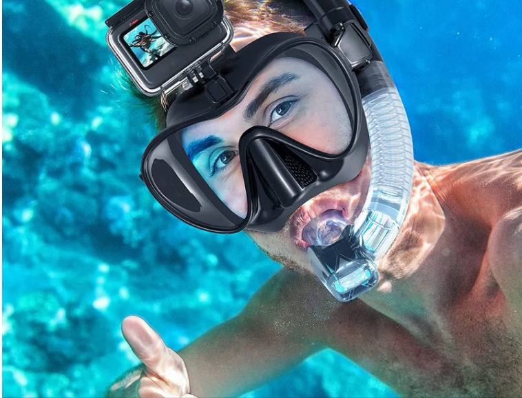 Gopro Mount Low Volume Diving Mask Tempered Glass Freedive Mask J-type ...