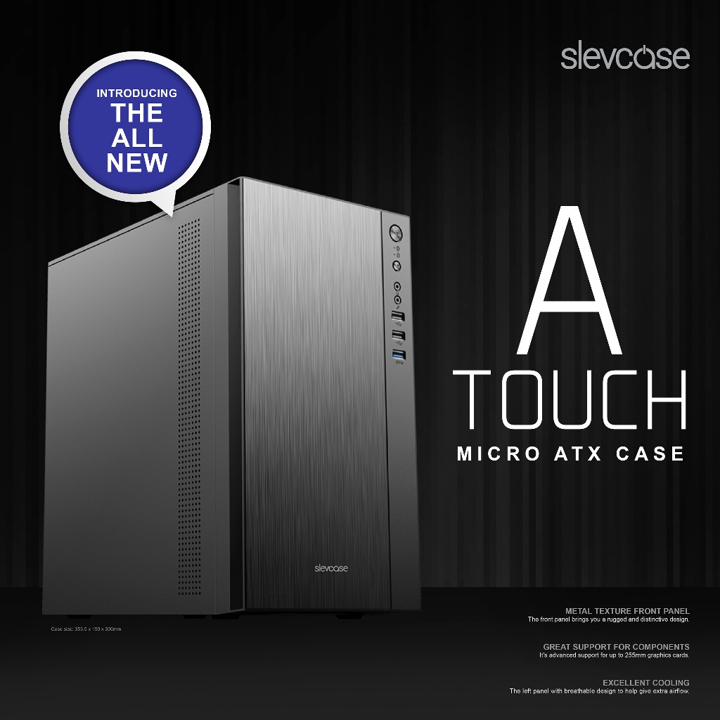 Slevcase A-Touch Micro ATX Case Casing With Power Supply SE380 | Shopee ...