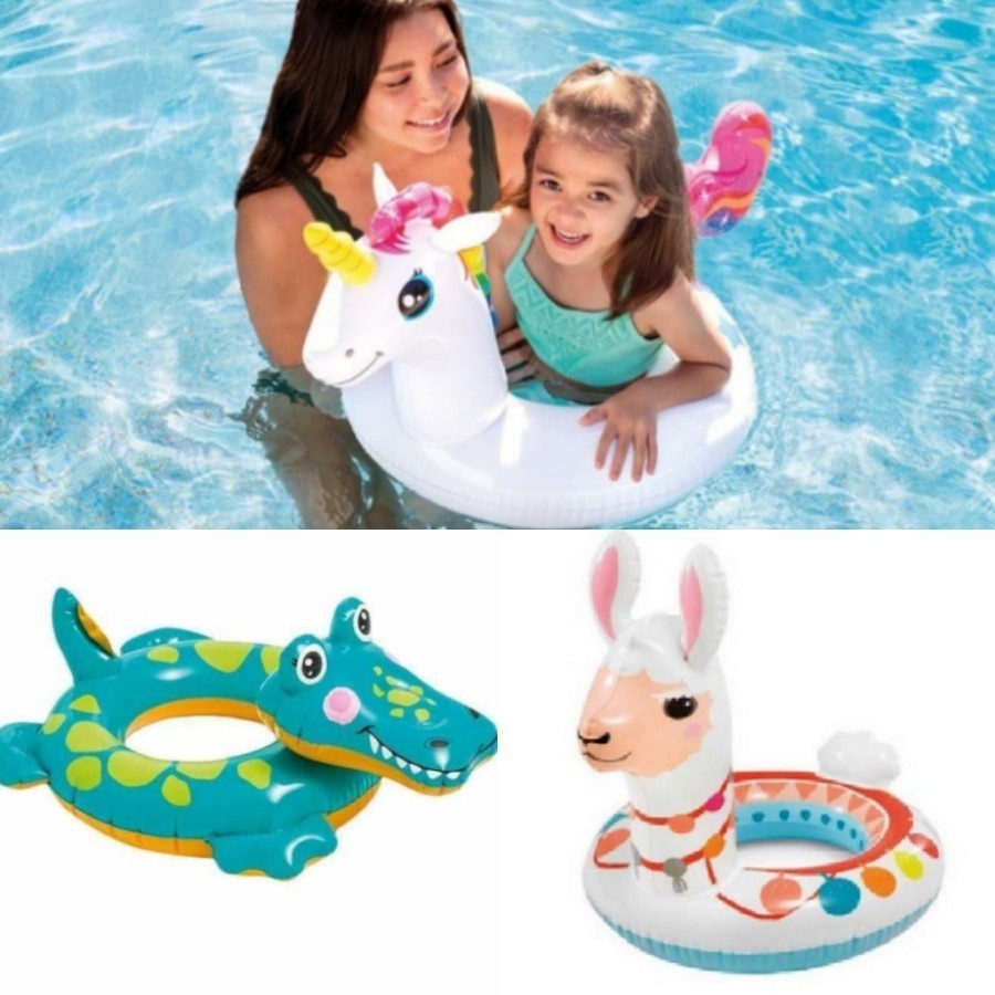 INTEX 58221 Baby Kids Satety Flamingo Big Animal Rings Children 3-6 ...