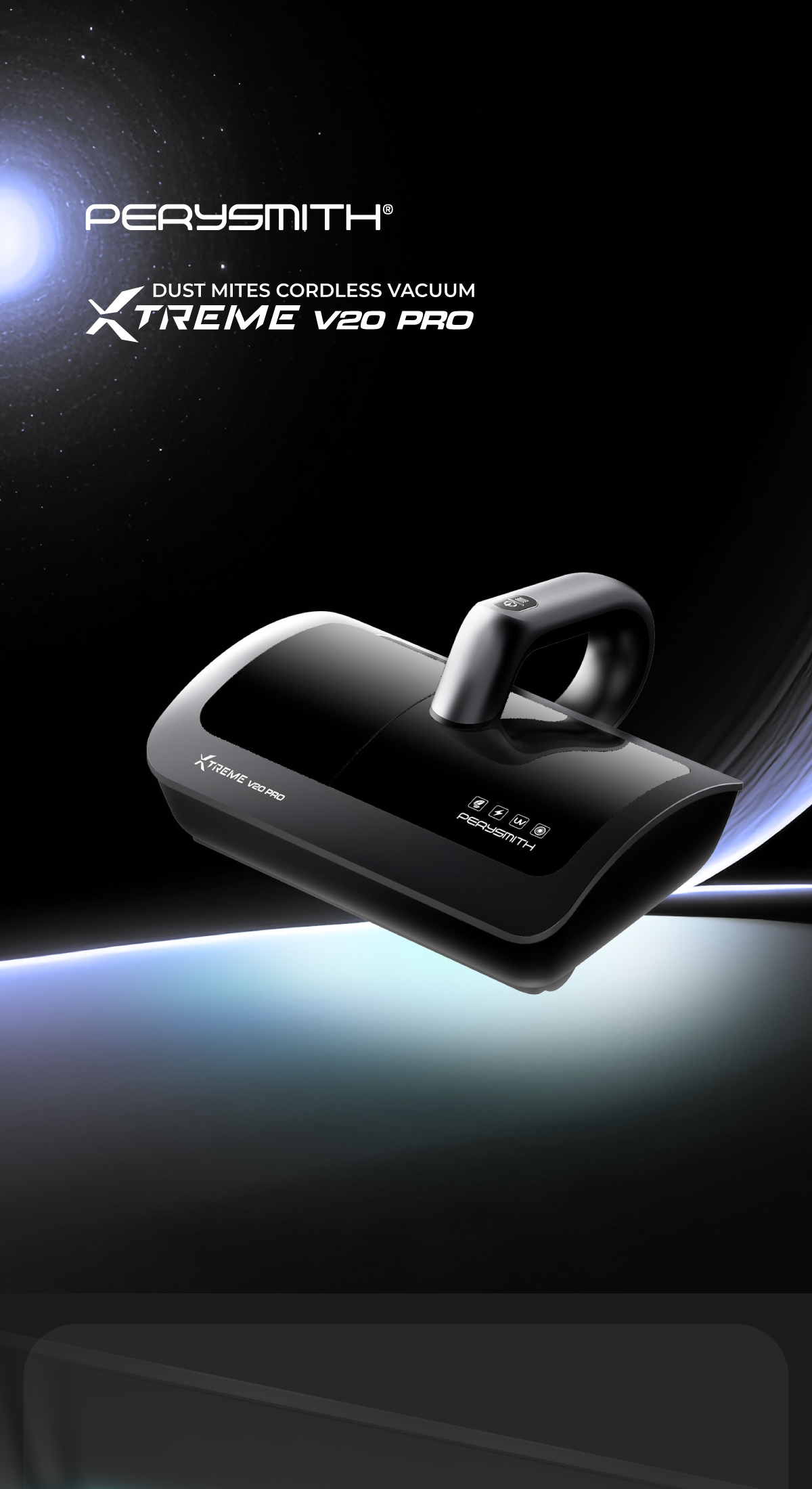 PerySmith V20 Pro Cordless Dust Mite Vacuum Cleaner XTREME Series ...