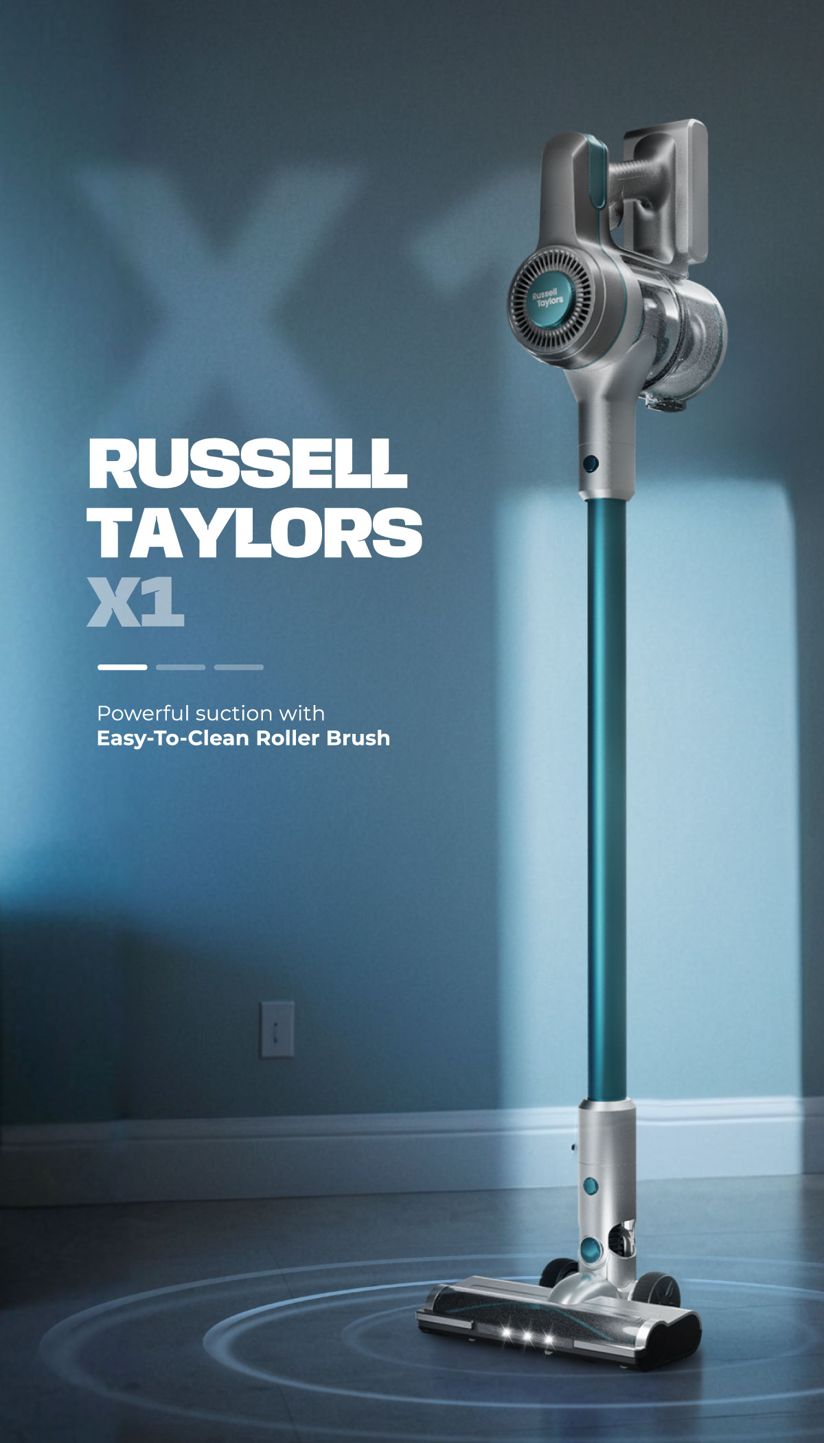 Russell Taylors Versatile Cordless Vacuum Cleaner Vakum Tanpa Wayar X1 ...