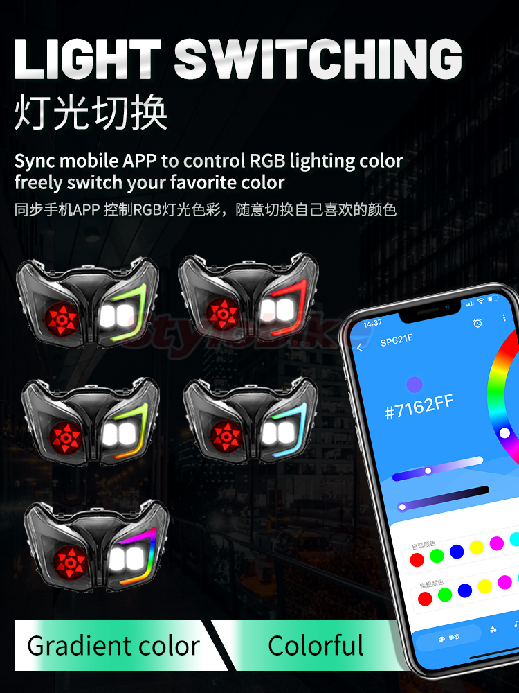 SRL 115 FI LED Lampu Depan Lagenda 115FI Headlamp LED Naruto Headlight H4 Socket Custom Head ...