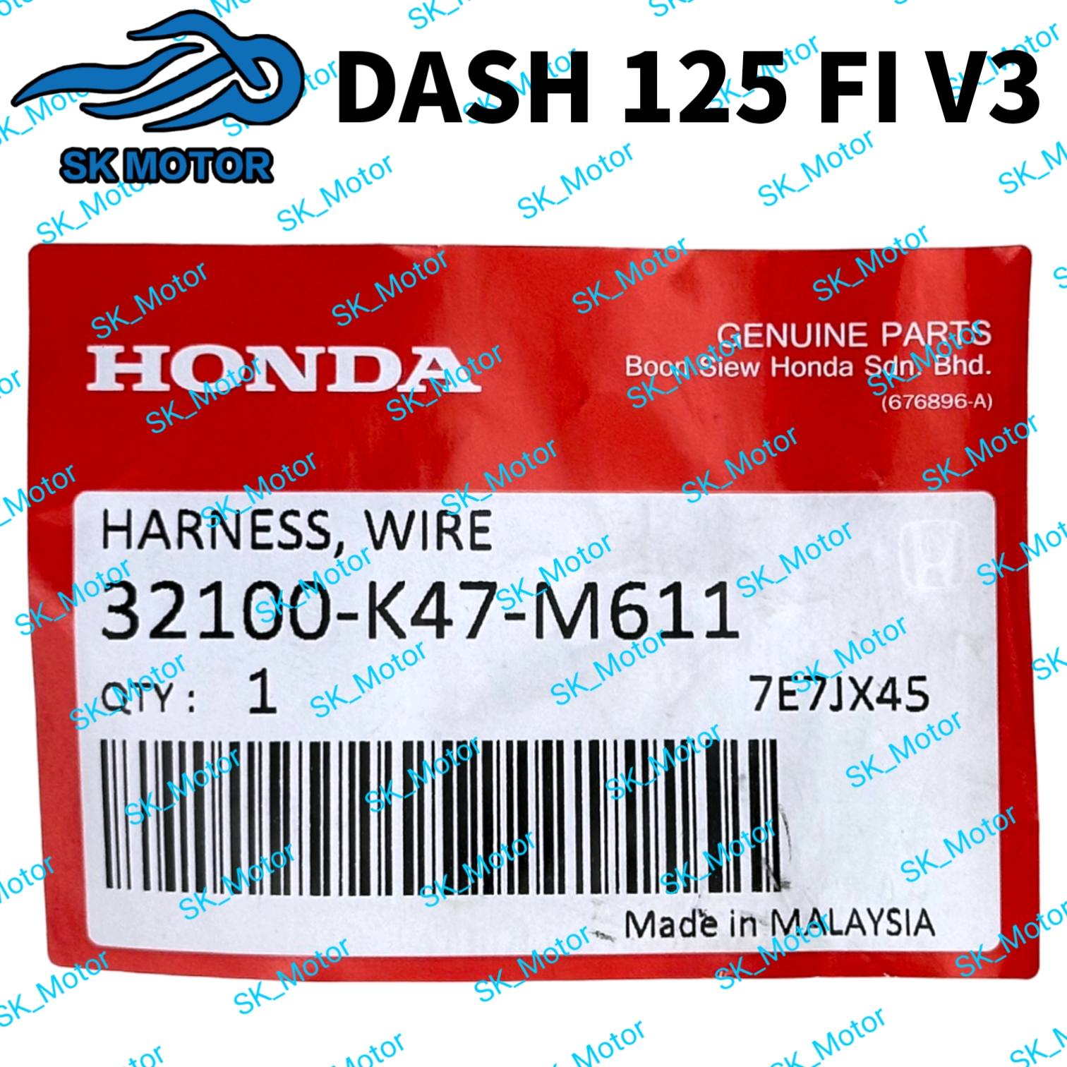Honda DASH 125 Fi V1 V2 V3 Original Wire Harness Assy Wiring Set ...