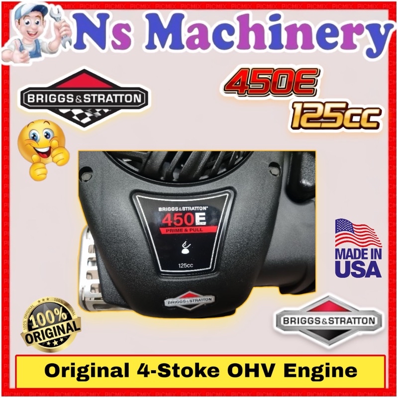 Briggs and Stratton B&S 450E 125cc OHV 4-Stroke Engine For LawnMower ...