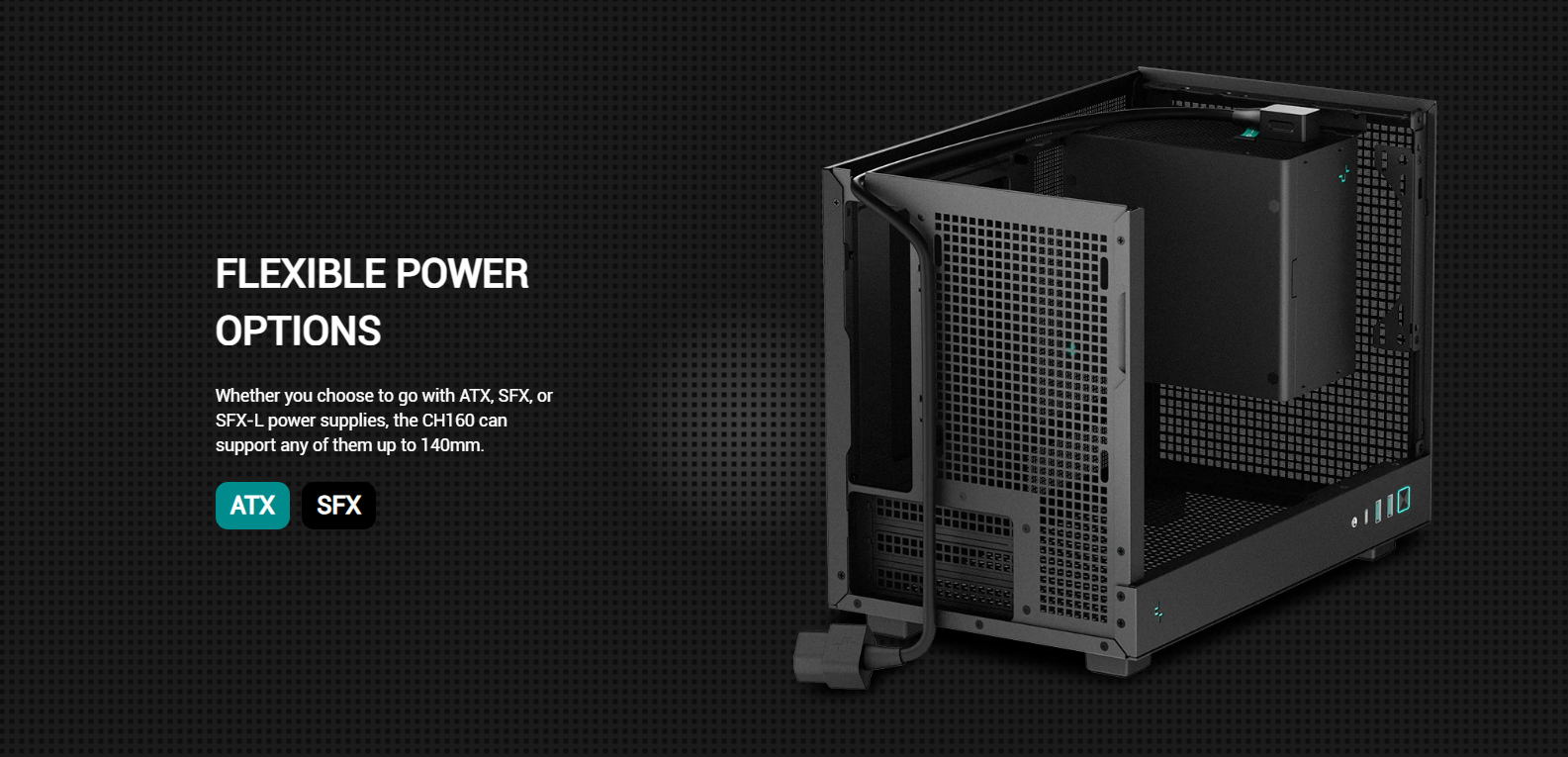 DEEPCOOL CH160 ITX PC Case - Black/White | Shopee Malaysia